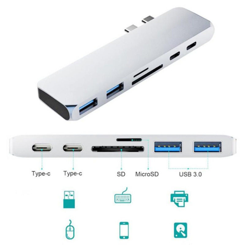 7 in 1 Multifunctional Multi-port Type-C Adapter Interface U_虎窝淘