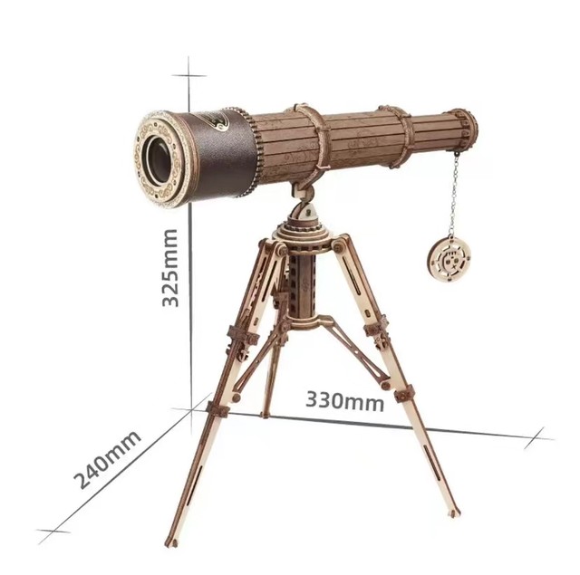 If the guest single telescope DIY handmade 3D wooden three -dimensional ...
