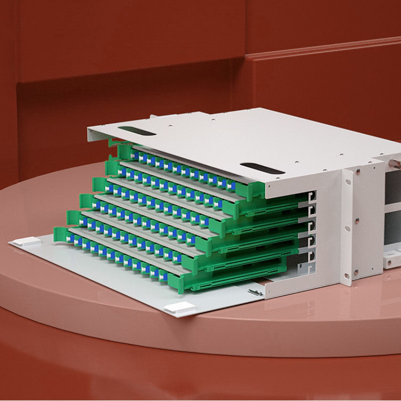 ODF光纤配线架LC小方接口12/24/48/72/96/144芯19英寸机柜抽拉机架odf子框电信级熔接盒_虎窝淘