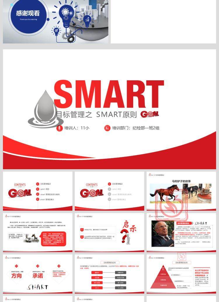 公司实用目标管理SMART原则培训PPT课件企业员工管理应用案例意义_虎窝淘