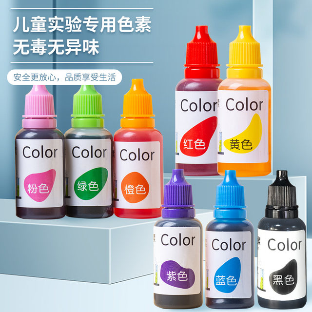 Children's science experiment pigment non-toxic mixed pigment three ...