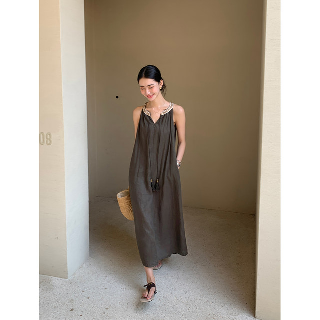 Maven Lin Minimalist Sleeveless Neck Line Dress Women's Old Monkey ...