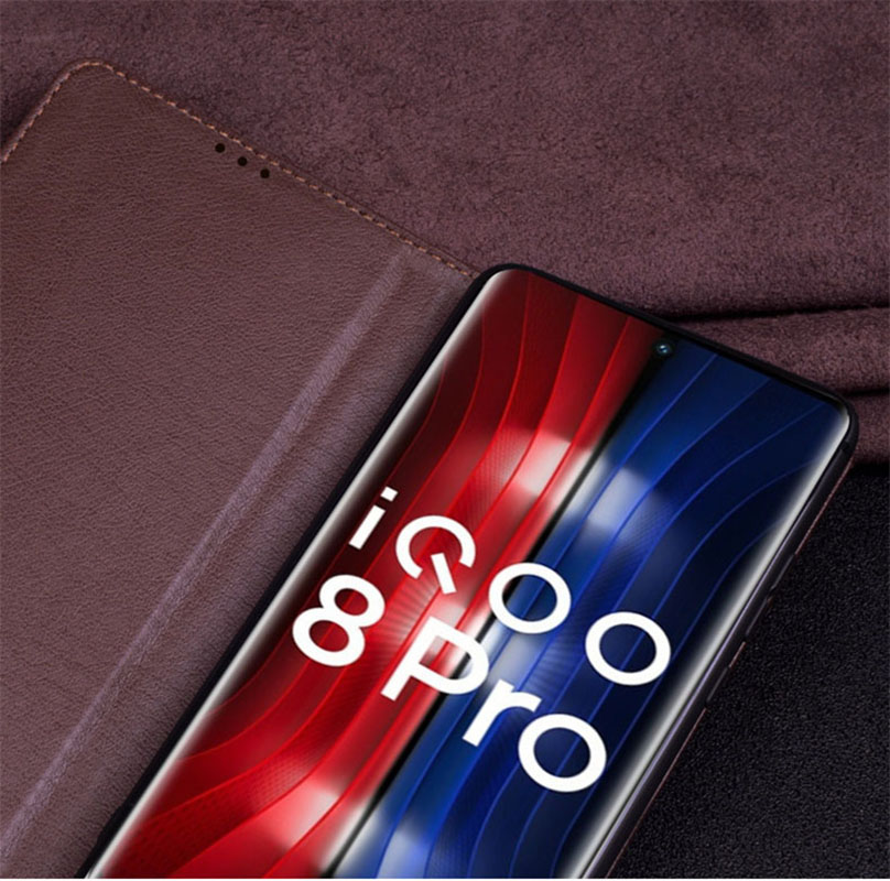 适用于vivo iqoo8Pro真皮手机壳iqoo8商务全包防摔手机套时尚个性pro保护套头层牛皮磁吸翻盖保护壳男士新款_虎窝淘