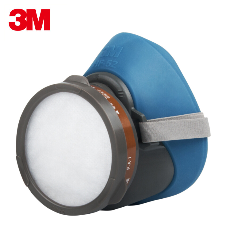 3M HF-52硅胶防毒面具喷油漆专用呼吸防护防化工粉尘异味气体头罩_虎窝淘
