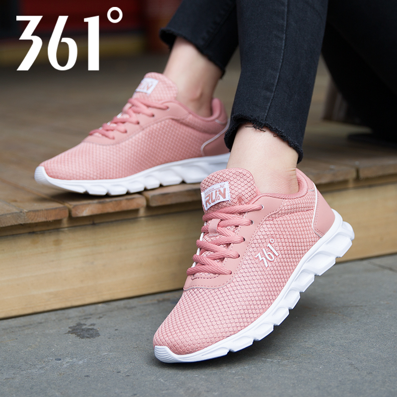 361女鞋运动鞋2023新款冬季361度休闲鞋子女款轻便网面透气跑步鞋_虎窝淘