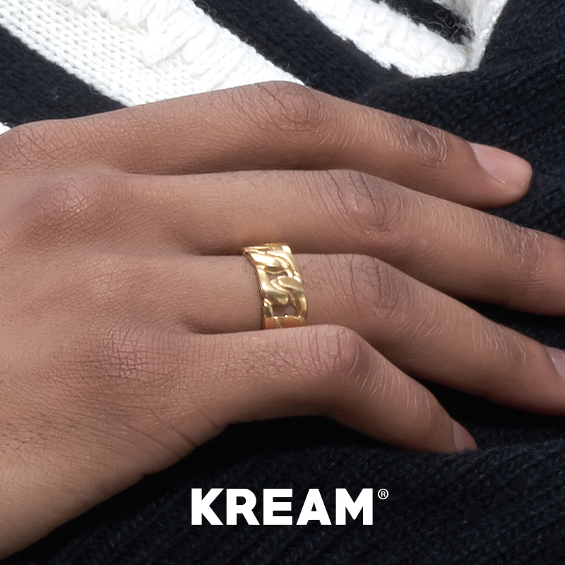 18K gold-plated ring复古百搭扭链戒指男女 KREAM_虎窝淘