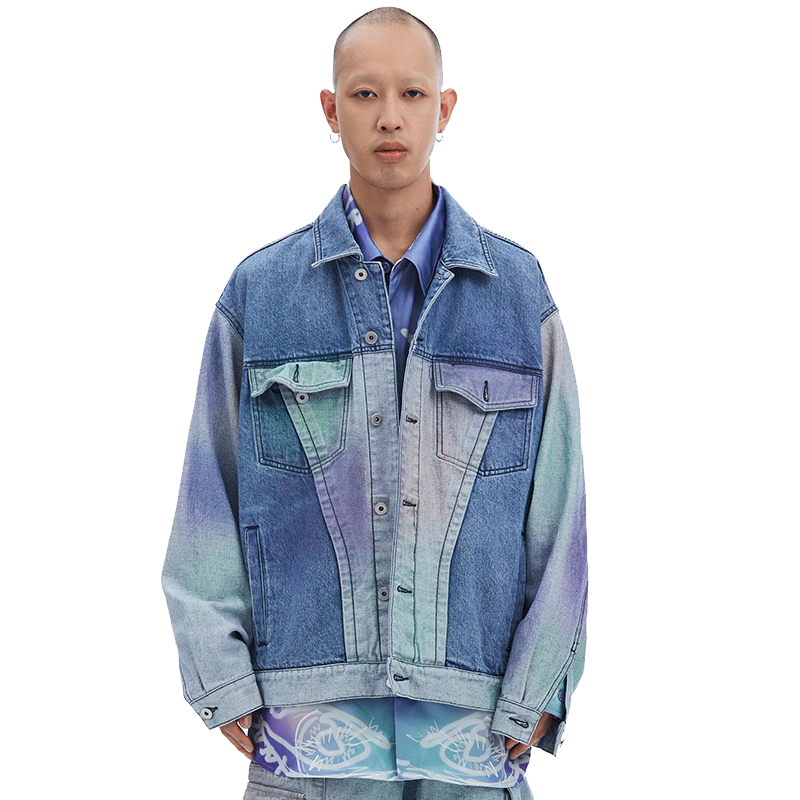 【INXX】RECYANCLE环形公寓系列21秋新潮宽松牛仔外套RKB3140716_虎窝淘