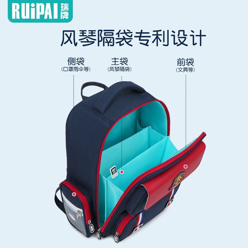 瑞牌2023新款小学生书包一二三到六年级男生女孩护脊减负儿童书包_虎窝淘