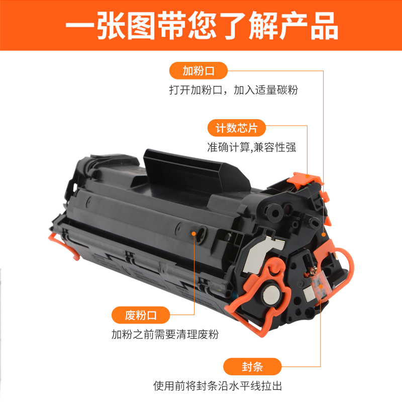 适用佳能LBP3018硒鼓 CRG912硒鼓 LBP3010 3100 3108 3018打印机墨盒惠普P1005 CB435A硒鼓_虎窝淘