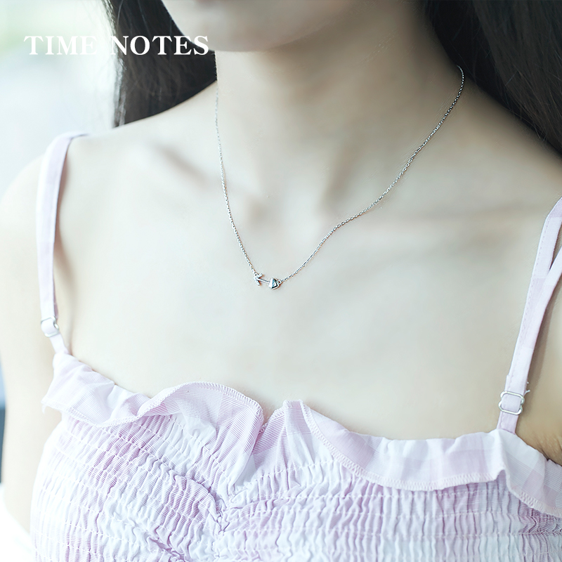 银项链女925银锁骨射手座链韩国配饰简约气质生日礼物银饰品可爱_虎窝淘