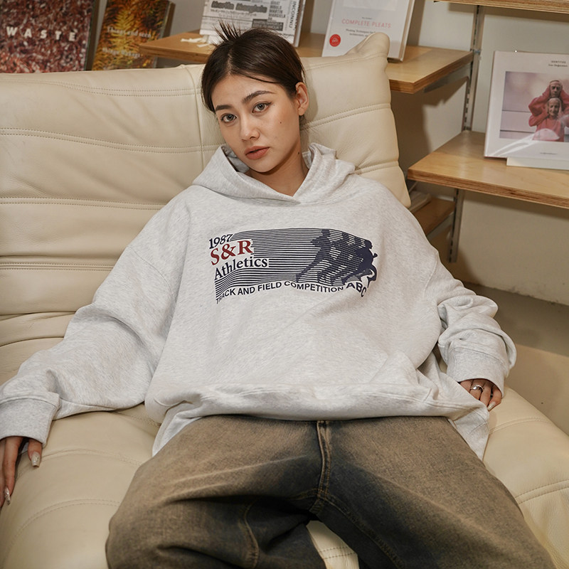 SOSER重磅440g加绒加厚冬美式复古连帽卫衣男女生同款潮情侣帽衫_虎窝淘