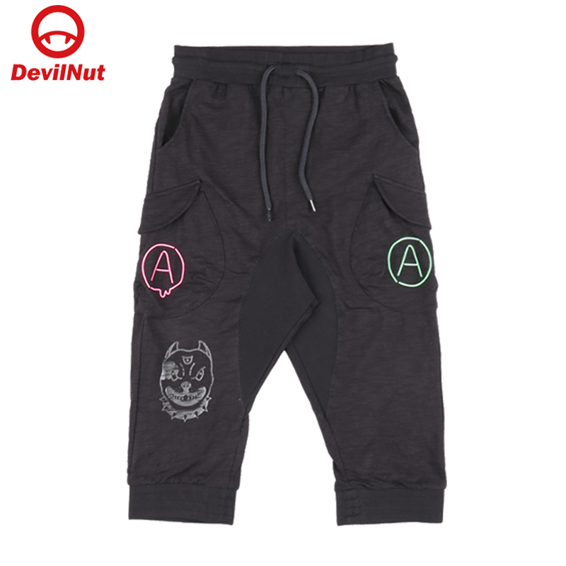 DEVIL NUT潮牌恶魔男女同款七分卫衣裤-DN经典 SET_虎窝淘