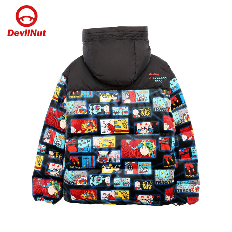 DEVIL NUT潮牌恶魔秋冬无性别情侣款保暖羽绒服超飞侠 ATY_虎窝淘