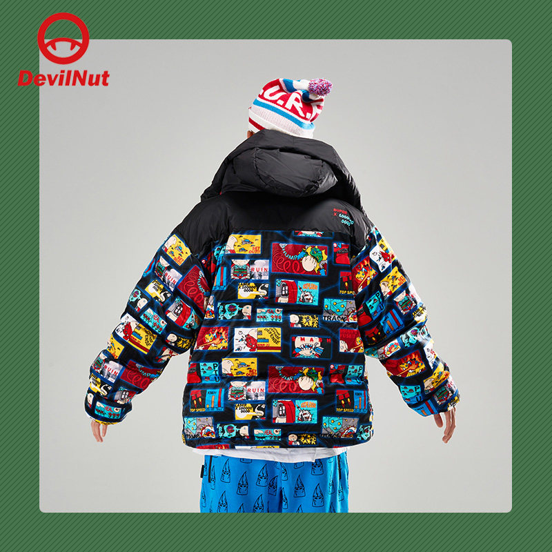 DEVIL NUT潮牌恶魔秋冬无性别情侣款保暖羽绒服超飞侠 ATY_虎窝淘