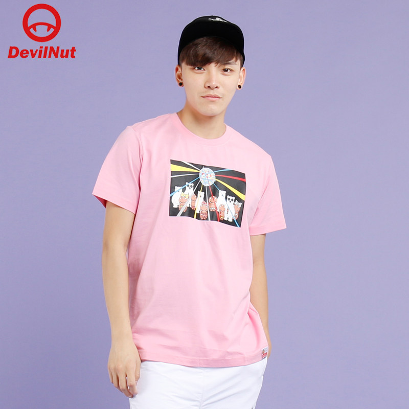 DEVIL NUT恶魔潮牌春夏男女夏季情侣可乐联名短袖T恤 SSX_虎窝淘
