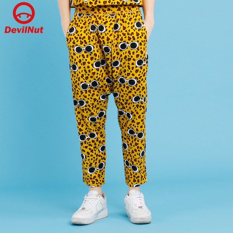 DEVIL NUT潮牌恶魔柯本迷彩褶裆松紧裤男士卫裤主 SSX_虎窝淘