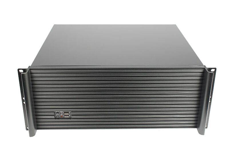 超短4U机箱铝面板4U工控机箱服务器机箱双CPU大板位5个硬盘位 390_虎窝淘