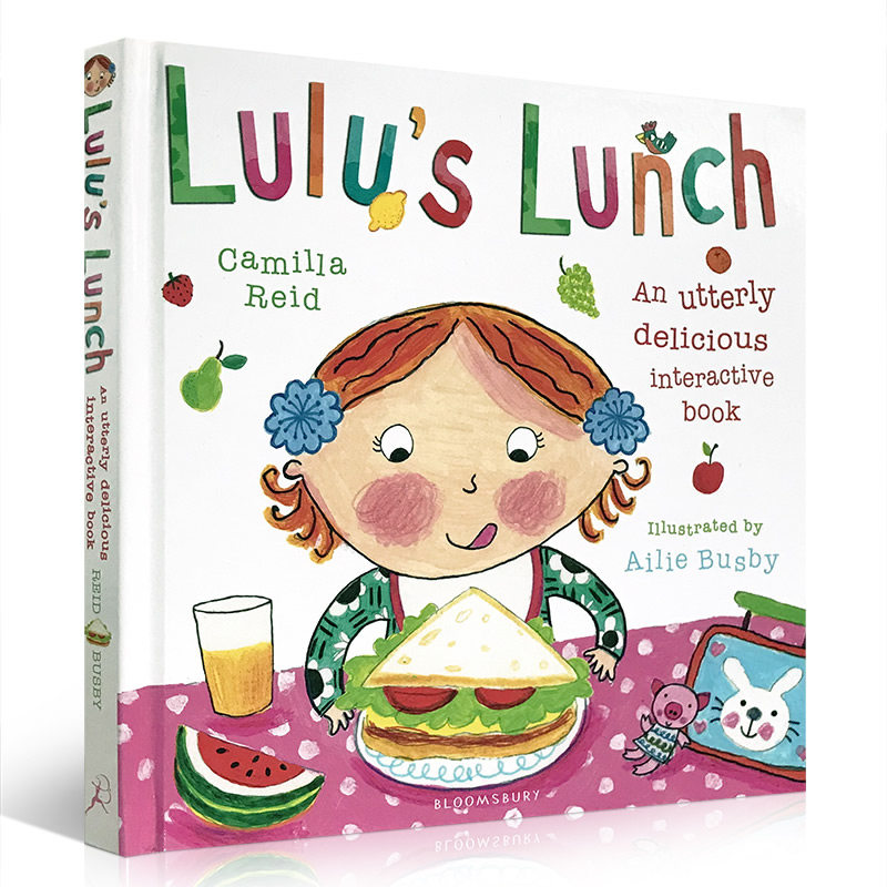 现货英文原版绘本 Lulu's Lunch露露的午餐精装触摸操作书启蒙认知露露 Lulu系列 1-3-6岁好孩子生活习惯养成英语阅读图画书_虎窝淘