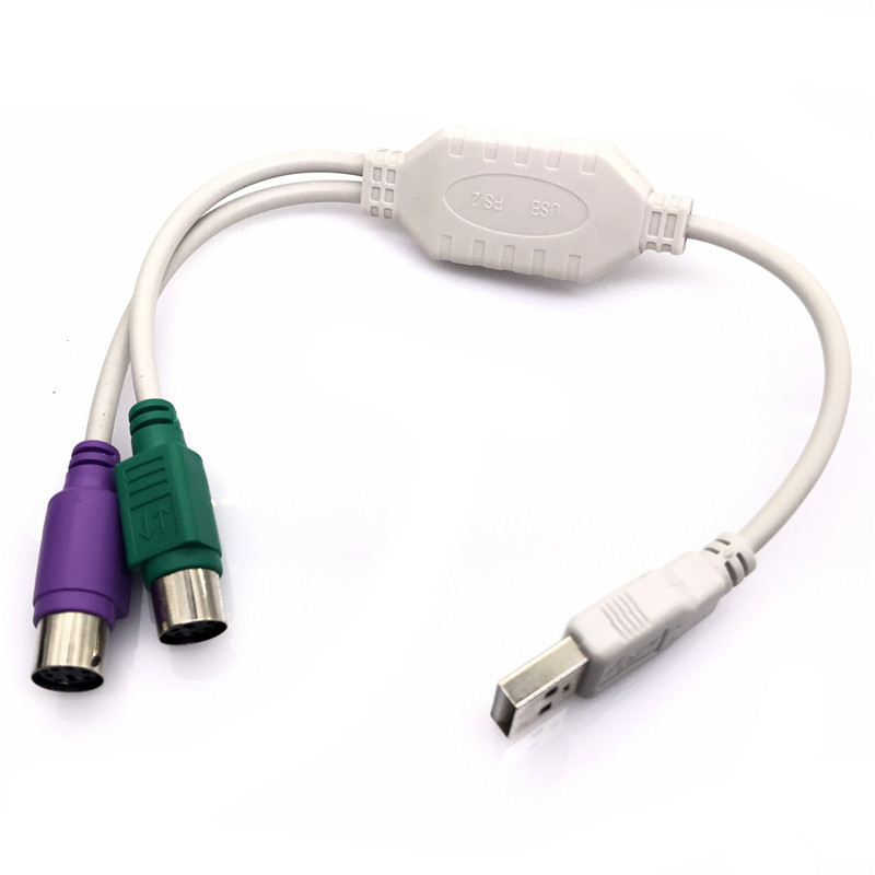 键盘转换接头 usb转ps2母 to鼠标接口转换器 USB转PS2转接线_虎窝淘