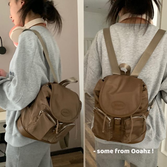 High cost performance! Milk brown~ooahz homemade Oxford cloth backpack ...