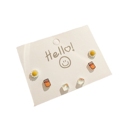 潮女简约小巧精致耳钉套装可爱高级感耳环百搭款小众ins风