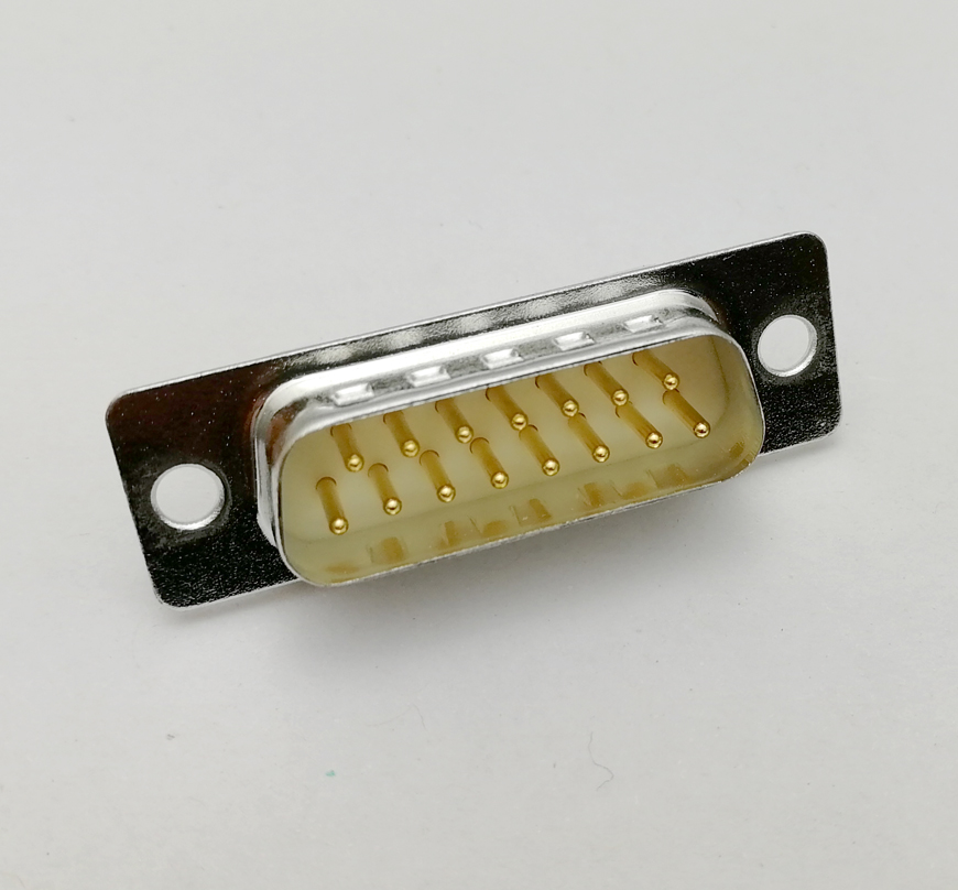 DB15连接器公座焊线实心车针镀金两排矩型并口工业级台湾原产_虎窝淘
