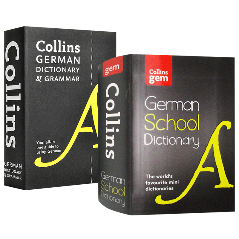英文原版柯林斯德语词典及语法 Collins German Dictionary and Grammar袖珍柯林斯德语学生字典英文版进口原版 ...