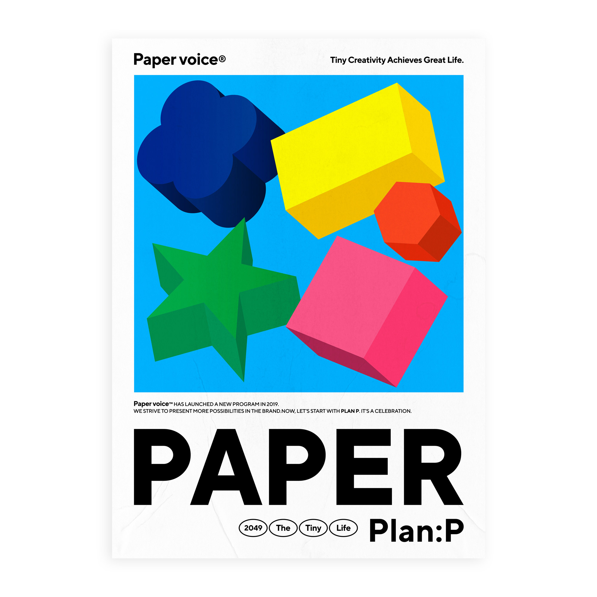 Paper voice客厅装饰画海报工作室艺术办公空间创意墙贴简约ins风_虎窝淘