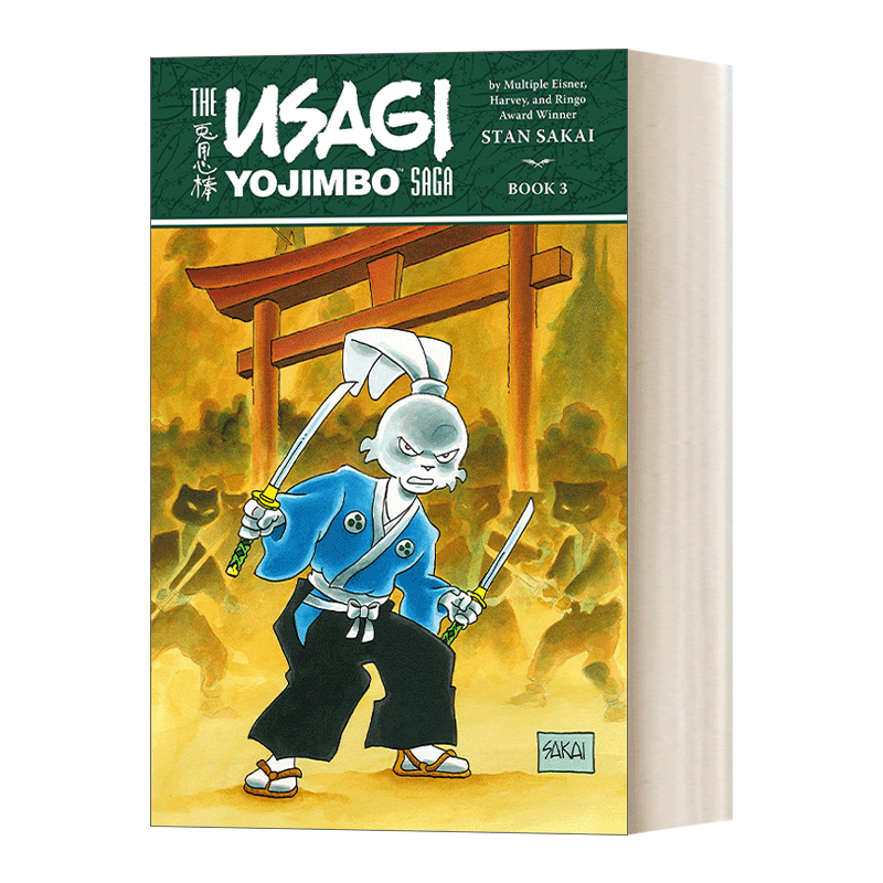 英文原版 Usagi Yojimbo Saga Volume 3 Second Edition兔子武士第3卷第二版 Stan Sakai英文版 ...