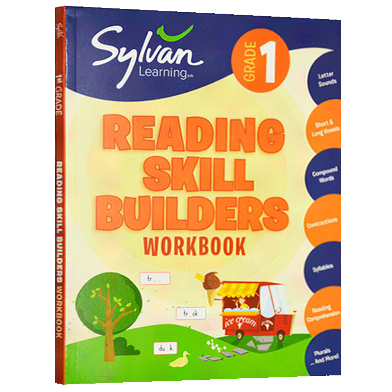 Sylvan Learning First Grade Reading Skill Builders Workbook英文原版美国小学一年级 ...