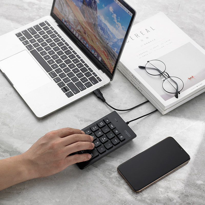 雷柏K10电脑笔记本外接数字键盘USB轻便小巧苹果会计财务密码外置_虎窝淘