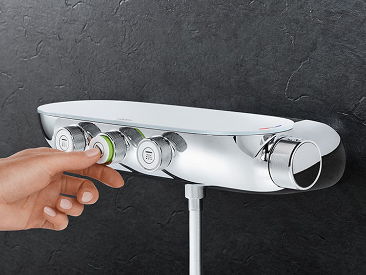 德国高仪GROHE 26443瑞雨360大顶喷 SMC暗装智能恒温花洒套装_虎窝淘