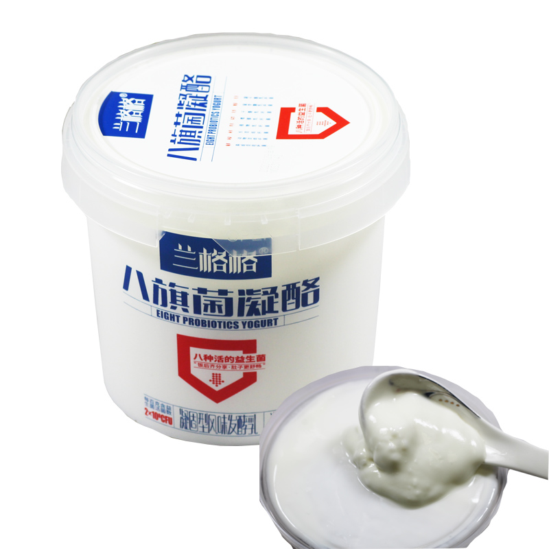 兰格格八旗菌凝酪蒙古酸奶凝固型风味发酵乳酸牛奶760g大桶家庭装_虎窝淘