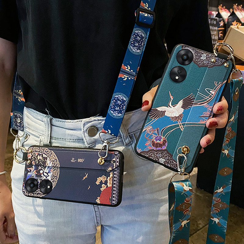 适用oppoa1手机壳如意腕带oppo保护A1x硅胶套PHJ110全包PHS110防摔oppa软壳5G挂绳opooa男opopa女0pp0创意 ...