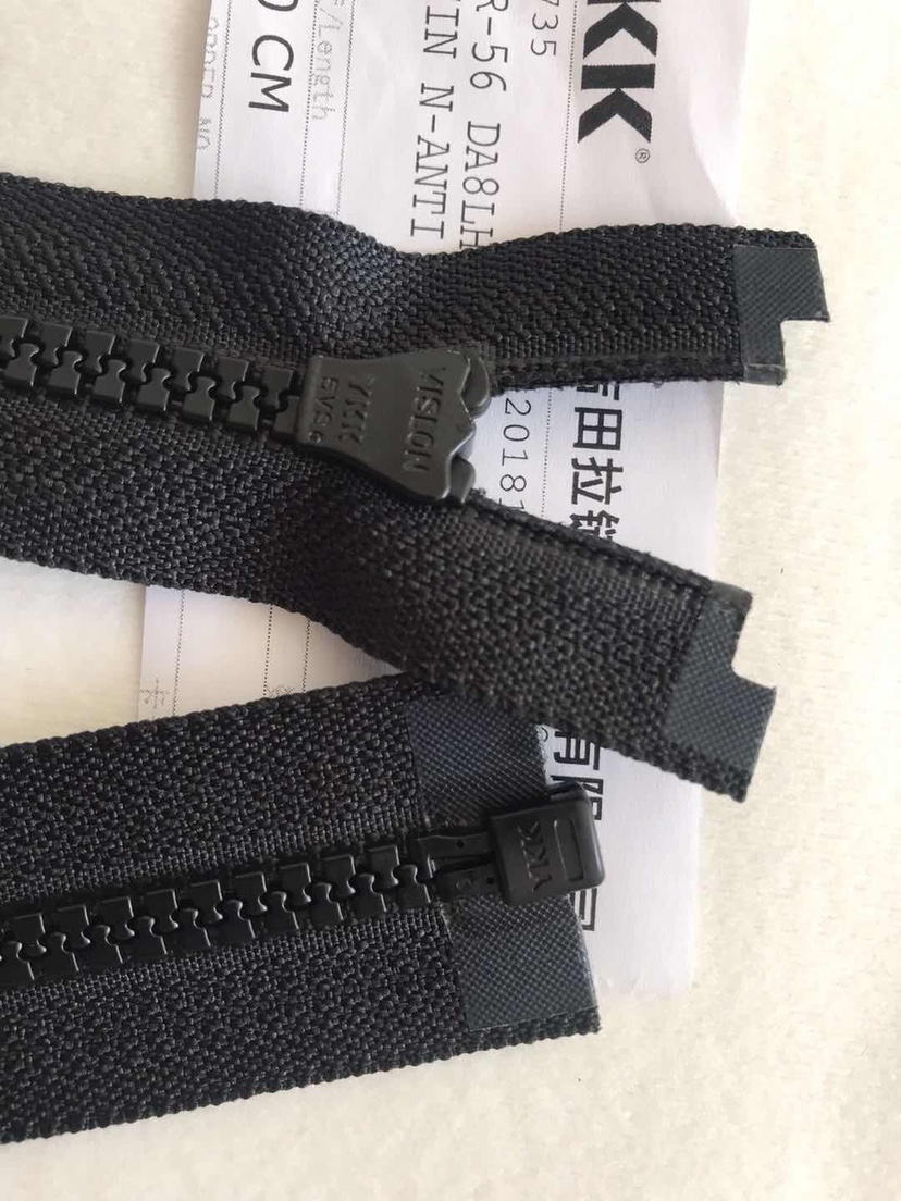 ykk5号树脂黑色胶牙新款拉链单开尾双开尾羽绒服拉链夹克棉服拉链_虎窝淘