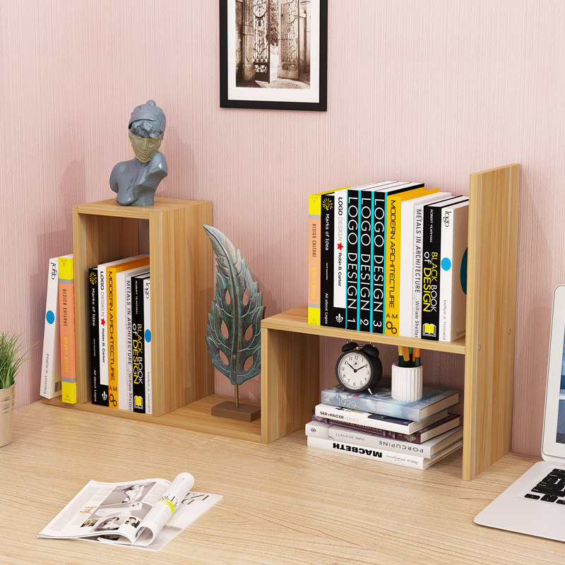 创意伸缩木质桌上置物架书架书夹简约现代收纳架桌面书靠学生高中_虎窝淘