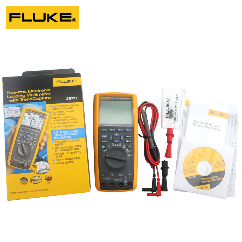 福禄克Fluke287C F289C工业高精度真有效值数字万用表F87VC F88V_虎窝淘