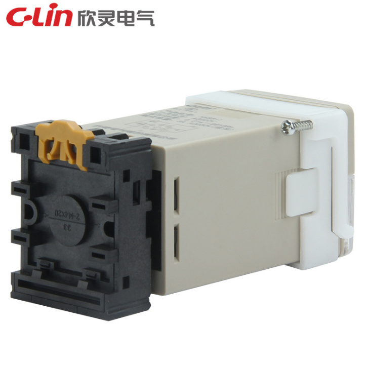 欣灵牌HHS6-1 DH48S AC220 24V暂停复位数显延时器时间继电器带座_虎窝淘