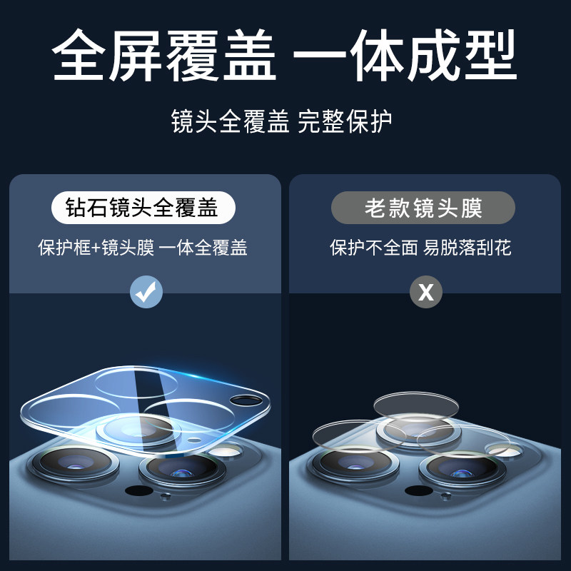 适用苹果12镜头膜iphone12pro摄像头保护膜mini钻石promax后置镜头贴ip12钢化膜圈十二超薄pm相机max手机后膜_虎窝淘