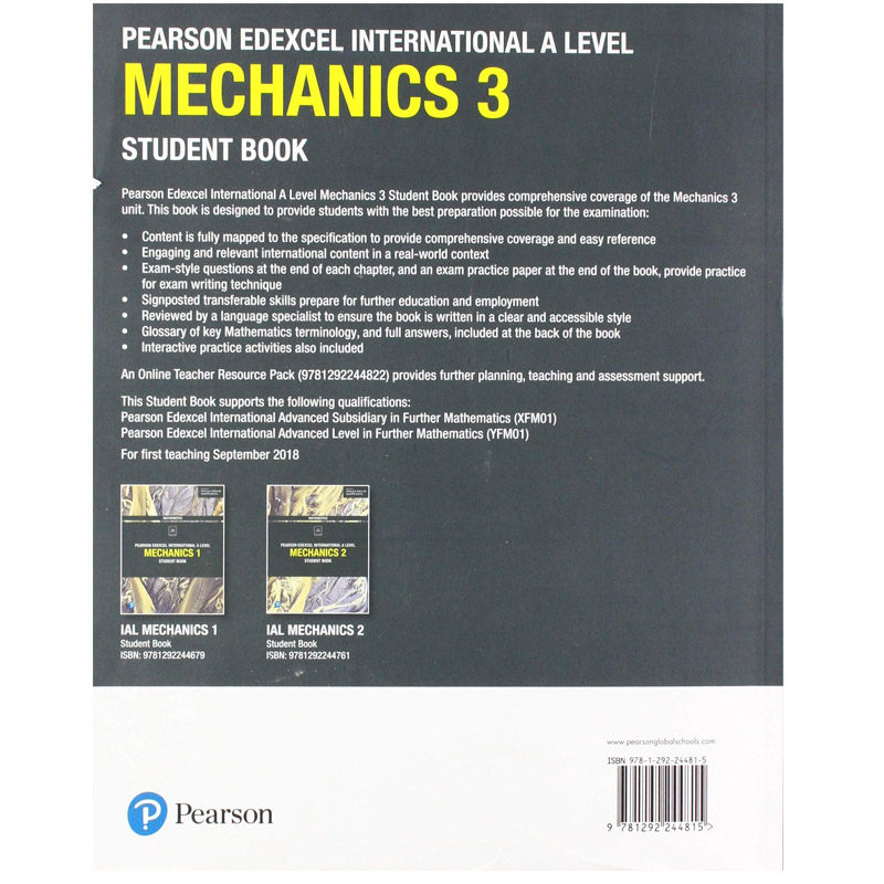 爱德思 Pearson Edexcel International A Level Mathematics Mechanics 3 Student Book进口书籍书本纯全英文正版英语书籍_虎窝淘