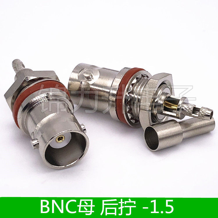 BNC母头接头BNC-KY50-1.5-3开天窗大六角压接Q9母RF射频头连接器_虎窝淘