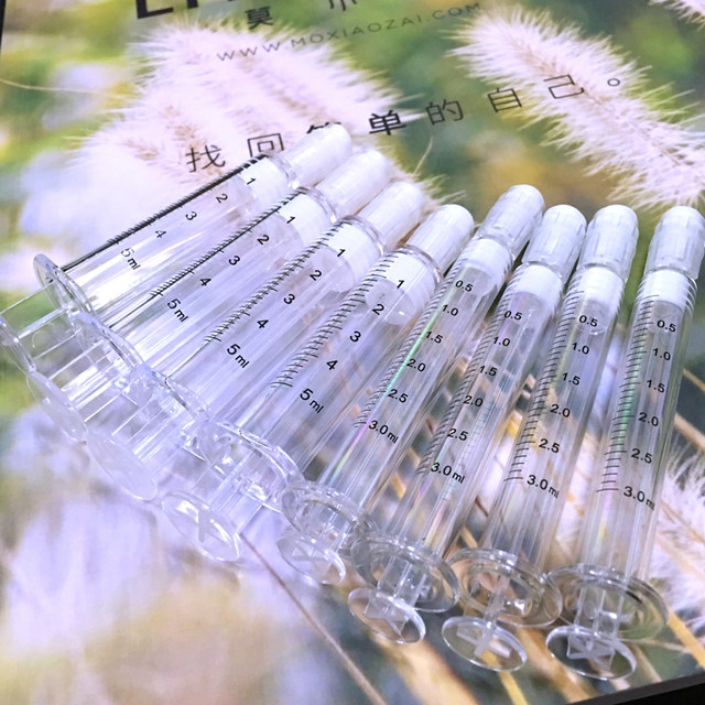 Water light needle empty tube smearing and packing hyaluronic acid ...