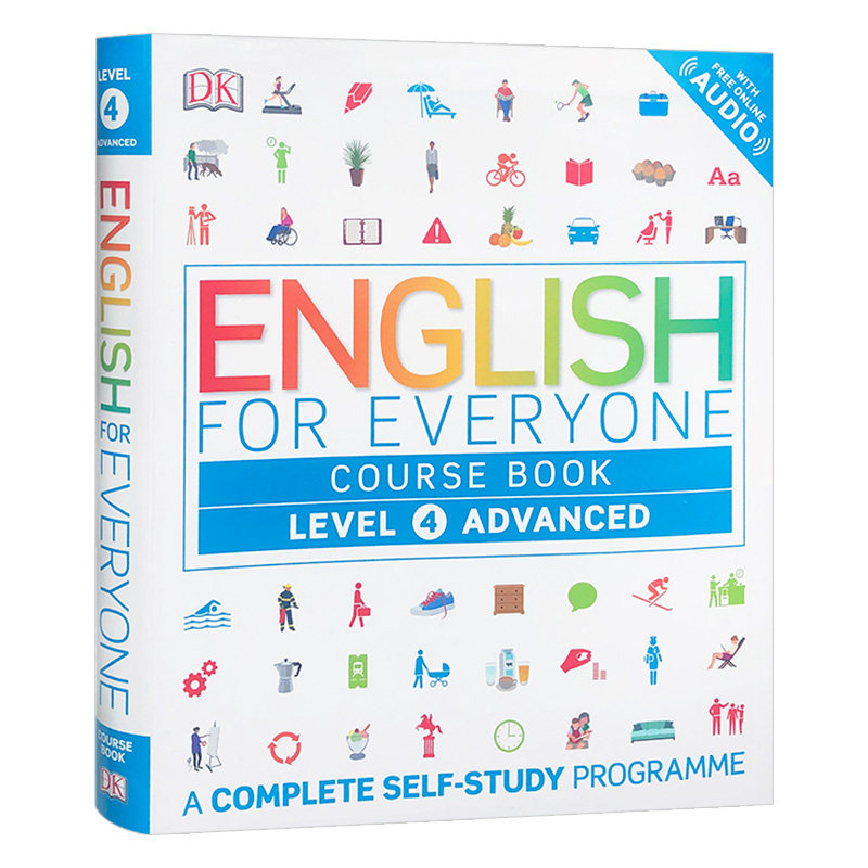DK人人学英语4课本英文原版 English for Everyone Level 4 Advanced course book高级英语自学 ...