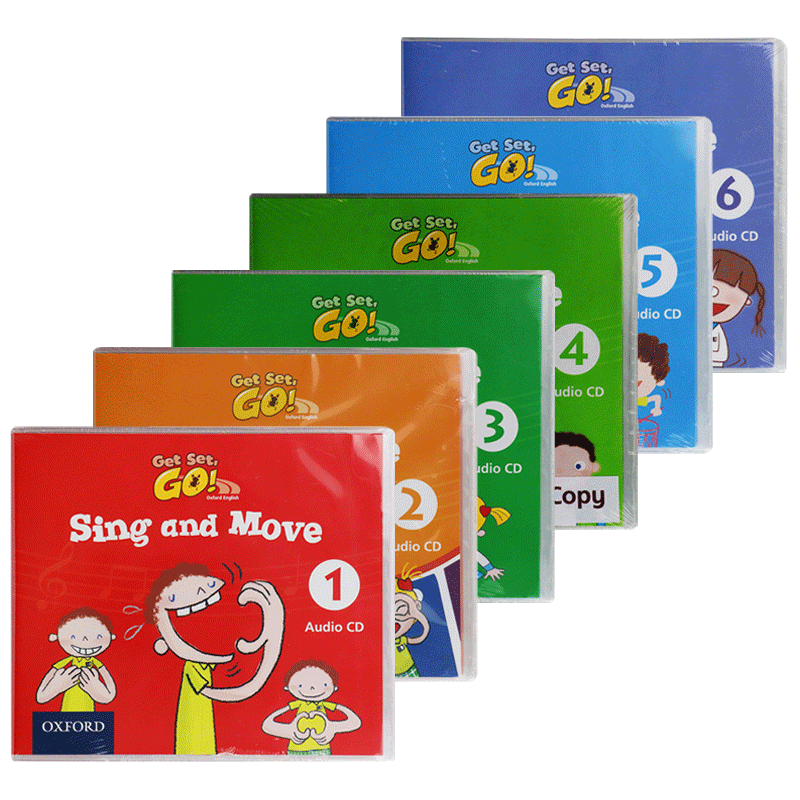 牛津幼儿英语歌曲音频CD 1-6册 Get Set Go Sing And Move Audio CD 1-6_虎窝淘