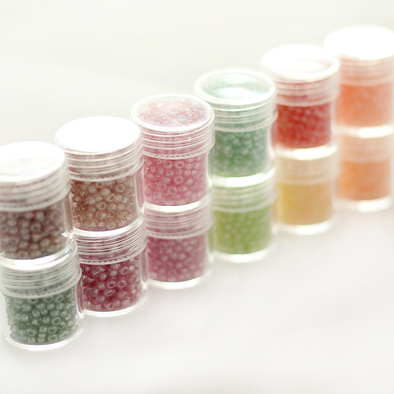 日本少女心米珠 Miyuki御幸半透明珠光2mm/3mm散珠 diy手工耳环_虎窝淘