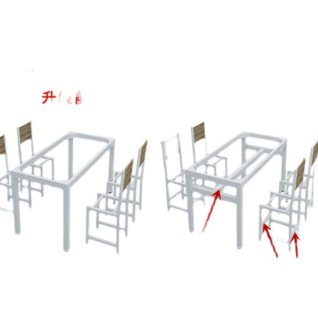 Rectangular dining table and chair combination for home small apartment ...