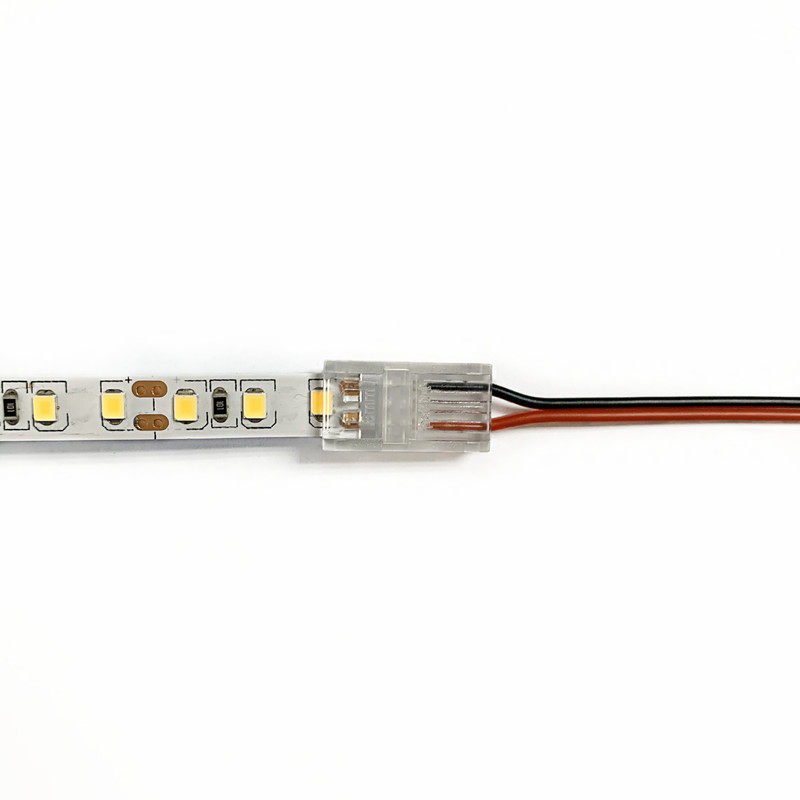 120灯2pin单色灯带免焊接头低压LED灯带2835贴片连接头5/8/10mm宽_虎窝淘