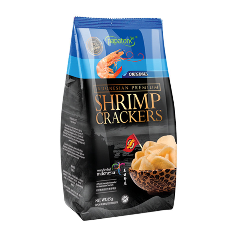 啪啪通海虾片印尼进口papatonk原味网红鲜虾片特产膨化虾片零食_虎窝淘