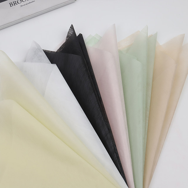 Removable milk tissue paper flower wrapping paper waterproof lined ...