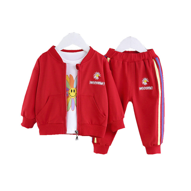 春秋套装女孩三件套婴儿童装女童加厚秋冬装潮男童1一2-3-4岁衣服_虎窝淘